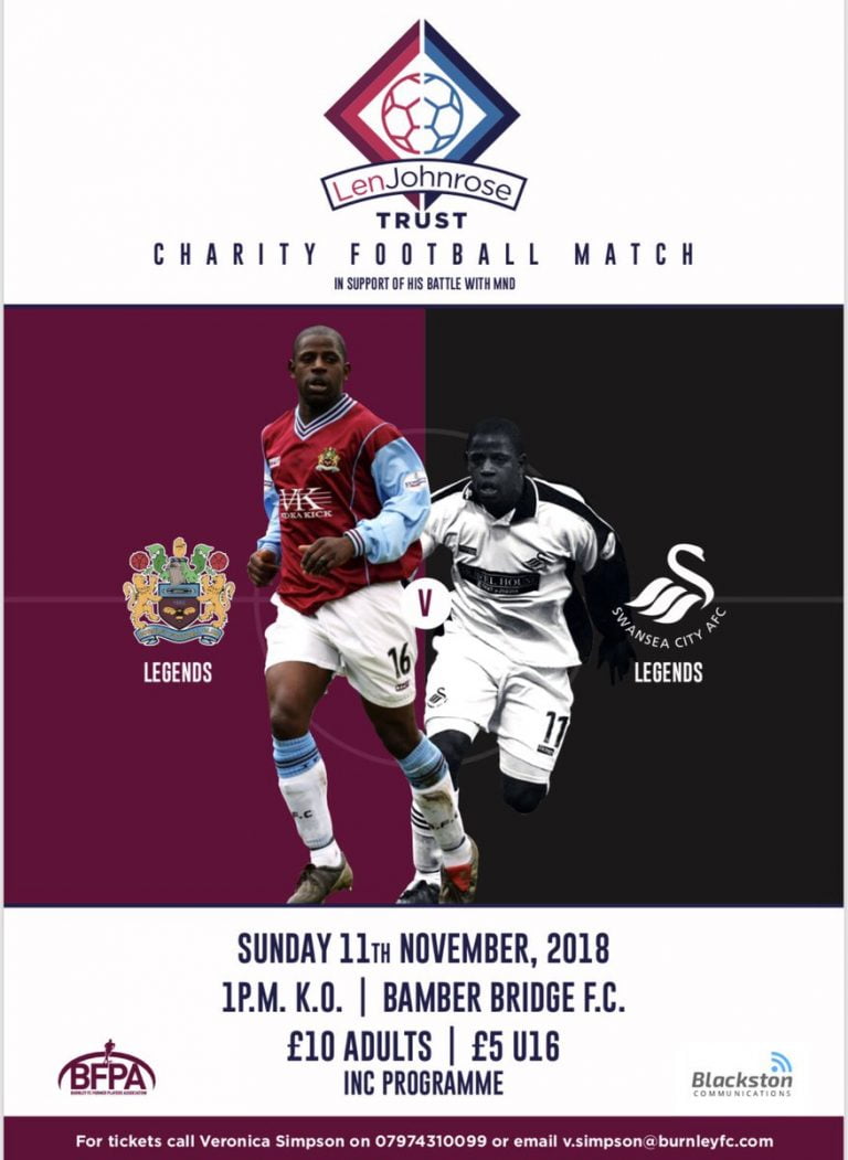 Swans Legends to play Burnley Legends in Lenny Johnrose Charity Match ...
